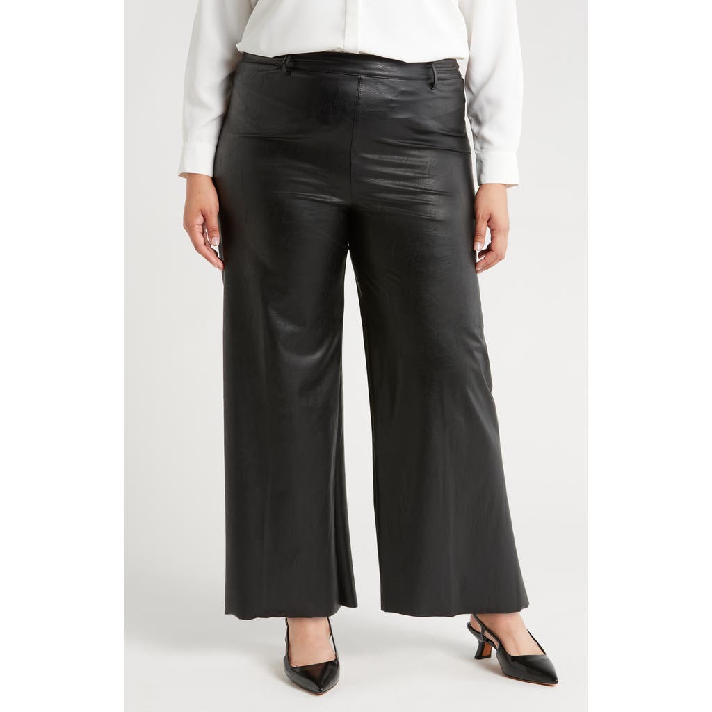 LYSSÉ Essentials Faux Leather Wide Leg Pants